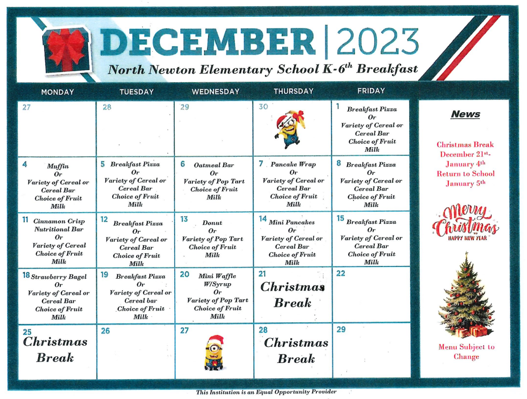 Food Menus – North Newton School Corporation